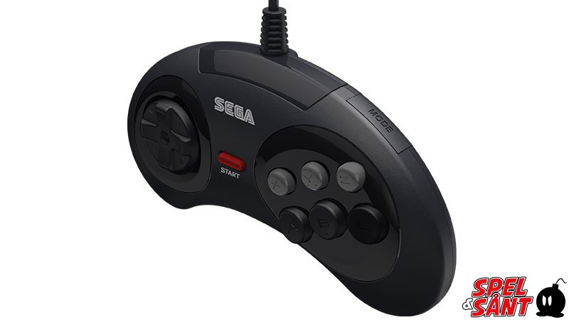 Retro-Bit Sega Mega Drive 6 Button USB Arcade Pad Black - Spel & Sånt ...