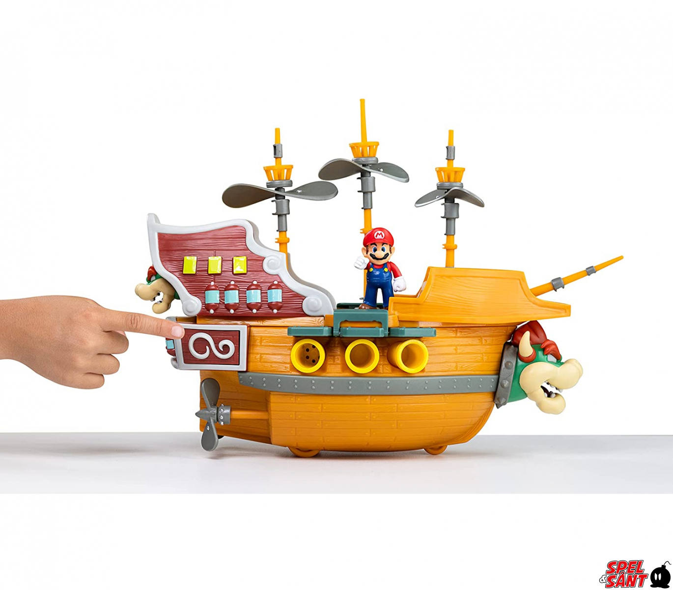 World of Nintendo Super Mario Deluxe Bowsers Airship Playset - Spel ...
