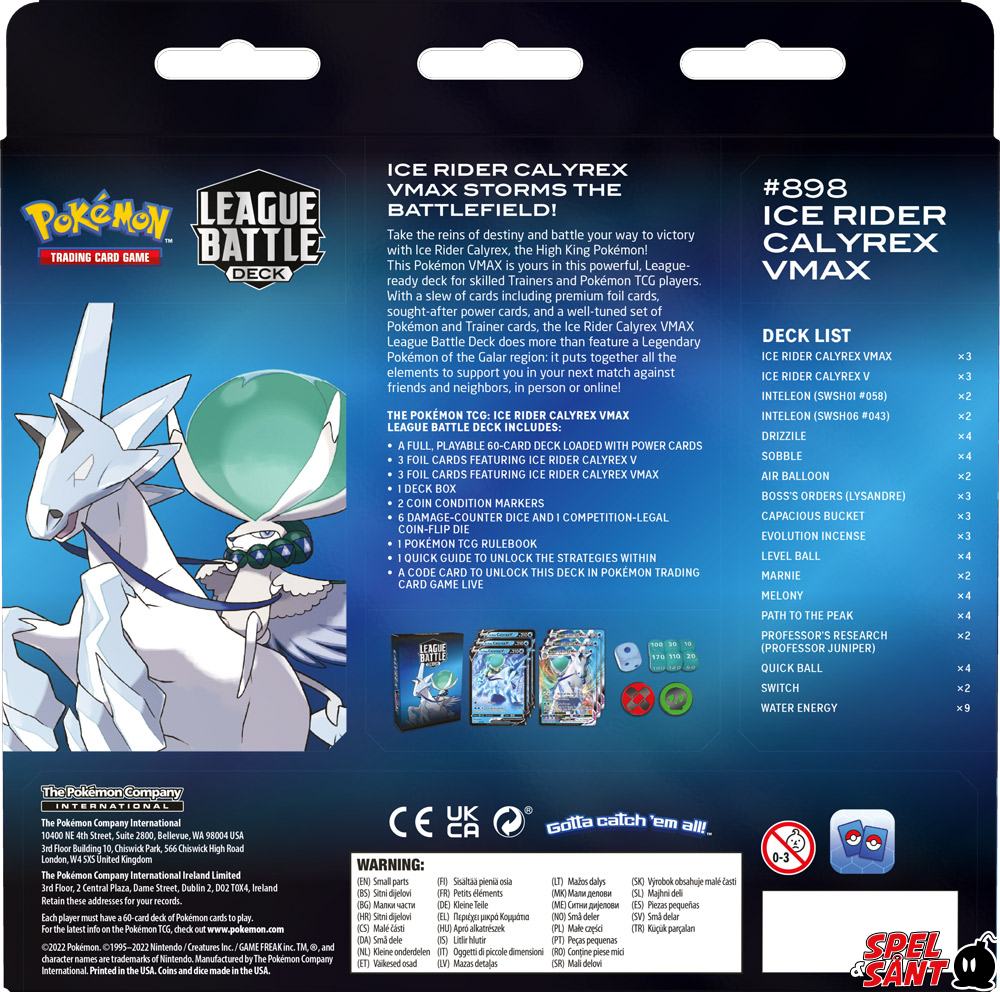 Pokemon TCG League Battle Deck - Ice Rider Calyrex - Spel & Sånt: The ...