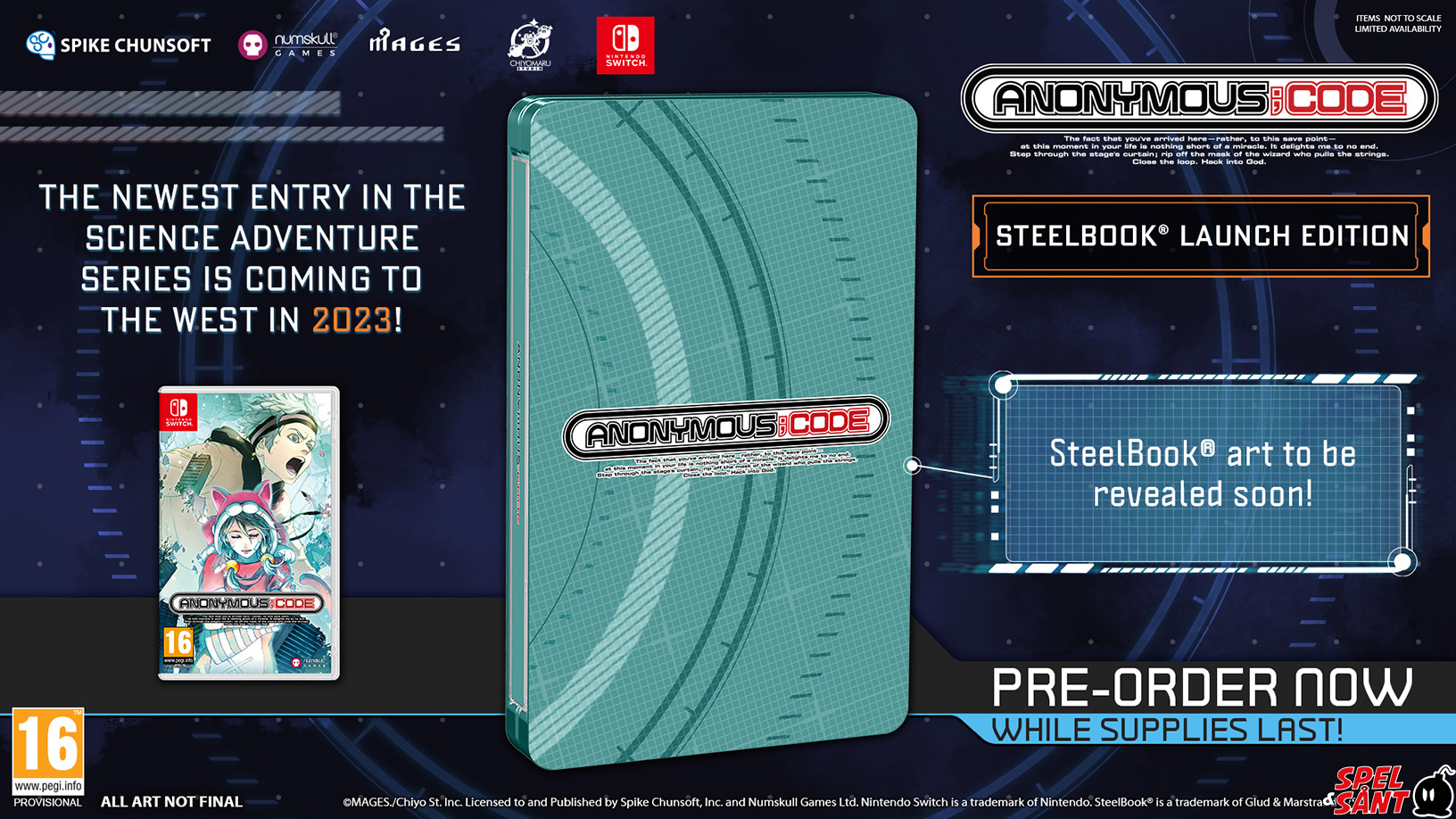 ANONYMOUS;CODE Steelbook Launch Edition - Spel & Sånt: The video game store with the happiest ...