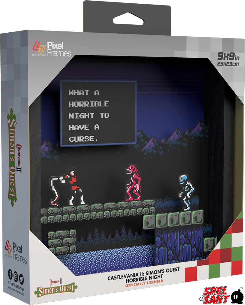Pixel Frames Castlevania II (2) Horrible Night 23x23cm - Spel & Sånt ...