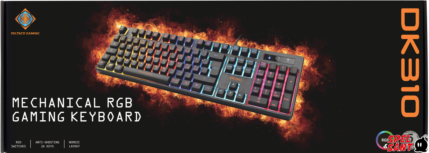 Deltaco Gaming DK310 RGB Mechanical Gaming Keyboard (Nordisk) - Spel ...
