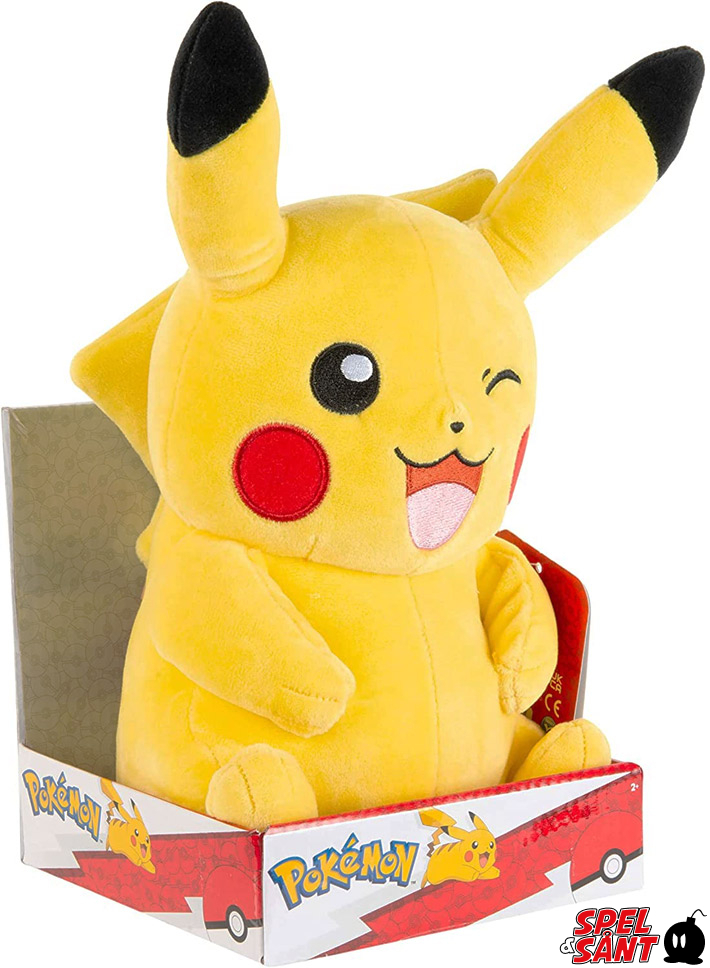 Jazwares Pokemon Blinking Pikachu Plush - 25cm - Spel & Sånt: The video ...