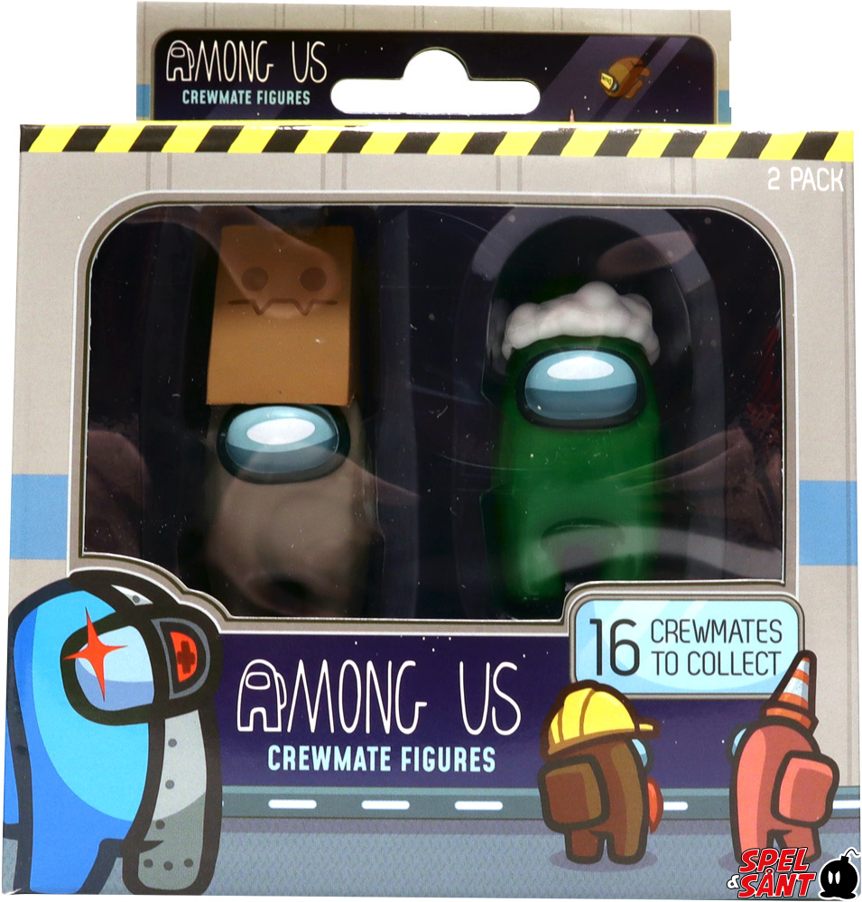 Among Us Crewmate Figures Series 2 Tan & Green Crewmate 4cm 2-Pack ...