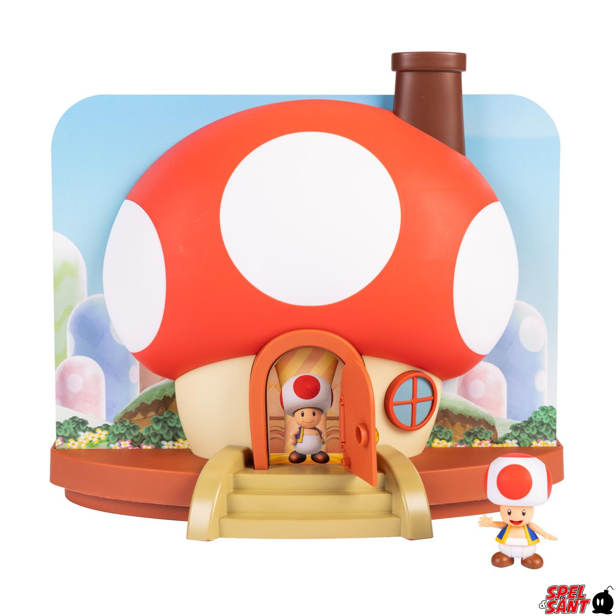 World of Nintendo Super Mario Deluxe Toad House Playset - Spel & Sånt ...