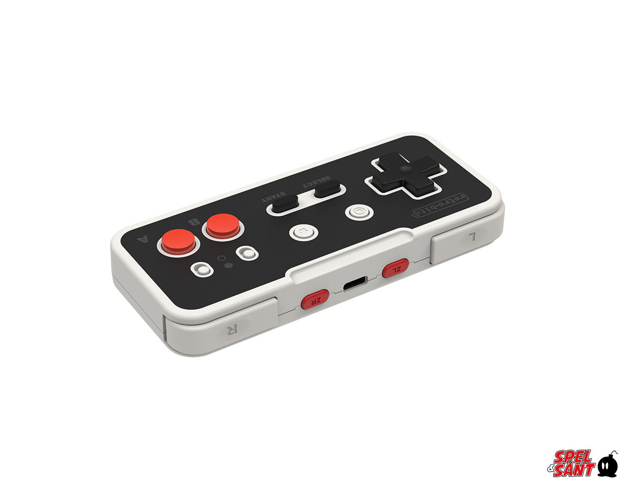 Retro-bit Origin8 2.4 GHz Wireless Controller - Classic Grey - Spel ...