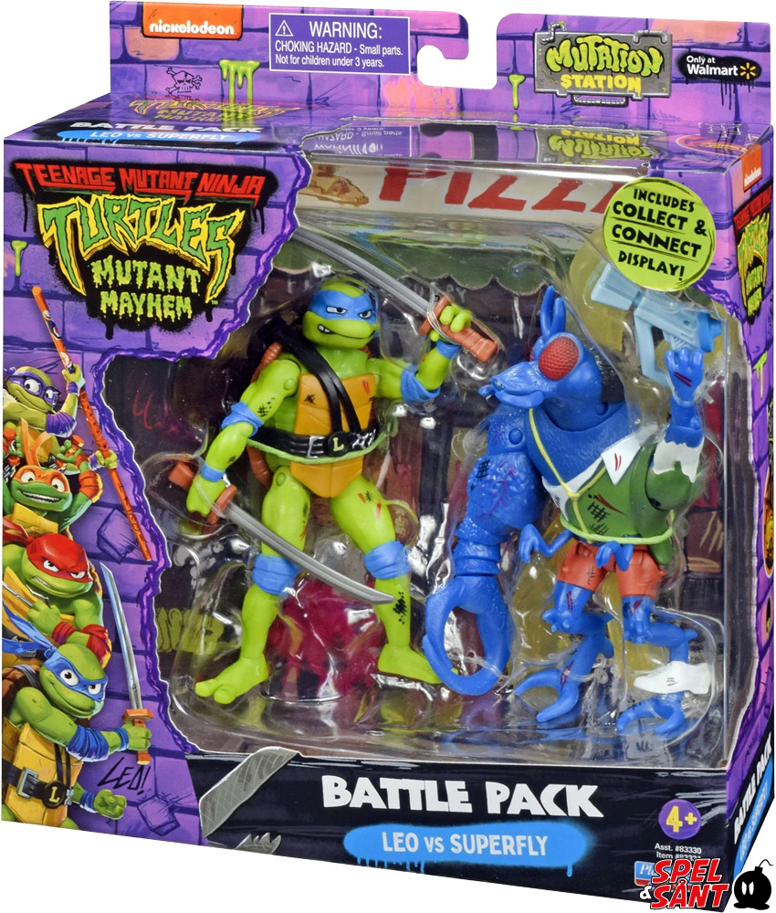 TMNT Mutant Mayhem Good vs Bad - Leonardo vs Superfly - Spel & Sånt ...