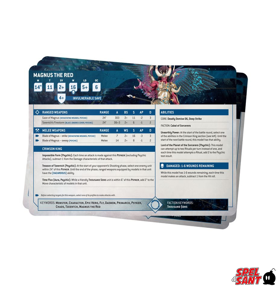 Warhammer 40K Thousand Sons - Datasheet Cards - Spel & Sånt: The video ...