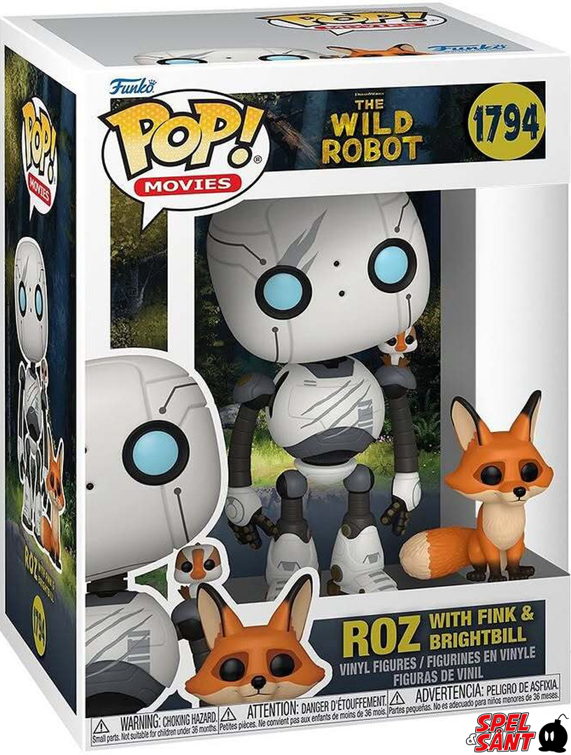 Pop! The Wild Robot - Roz With Fink and Brightbill - Spel & Sånt: The ...