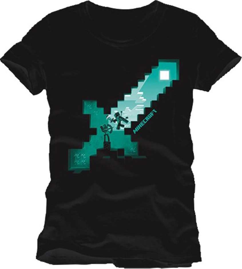 Minecraft Diamond Sword T-Shirt Svart (Large) - Spel & Sånt: The video ...