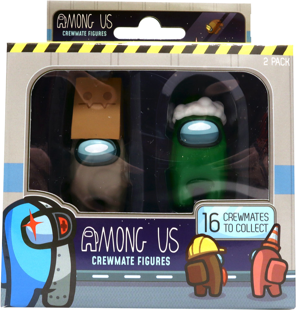 Among Us Crewmate Figures Series 2 Tan & Green Crewmate 4cm 2-Pack ...