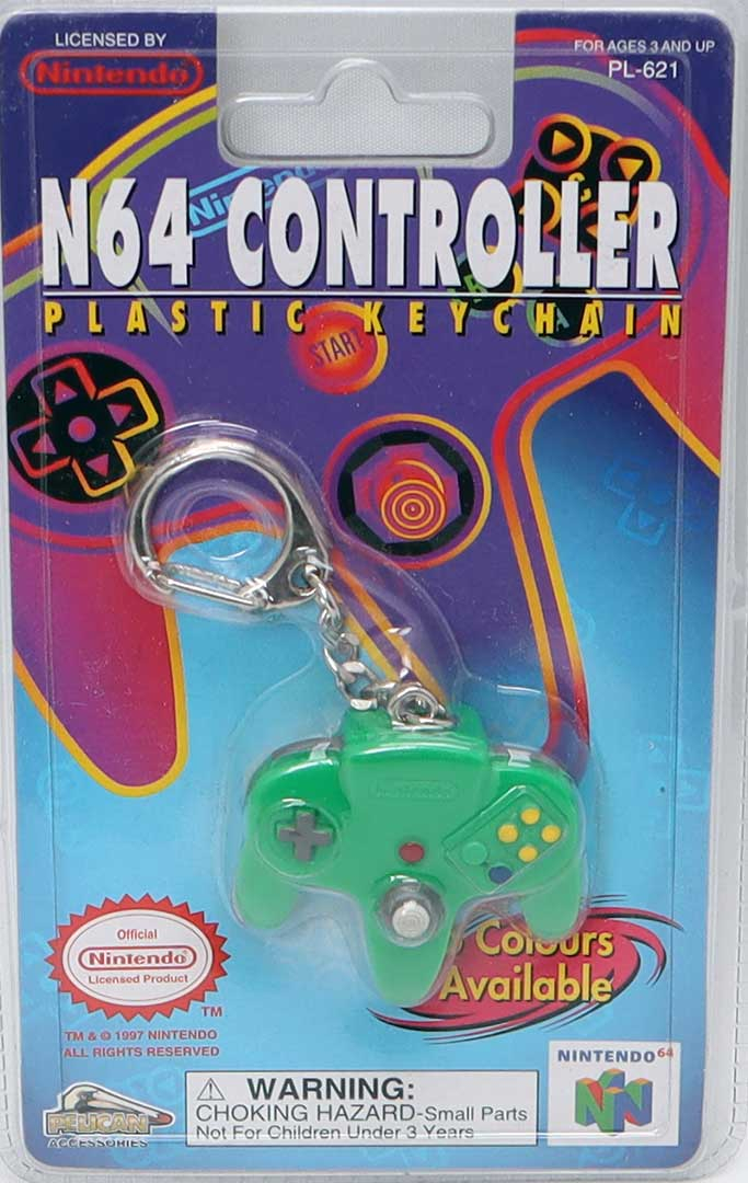 N64 Controller Plastic Keychain Green Officiell (Nytt) - Spel & Sånt ...