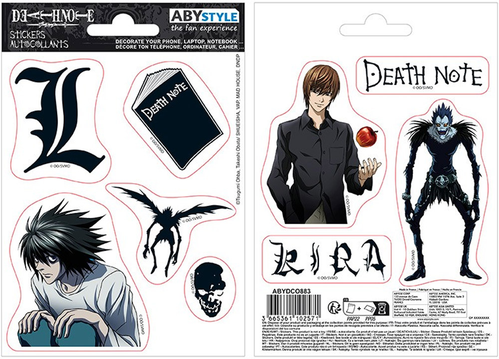 Death Note Icons Sticker Sheet - Spel & Sånt: The video game store with ...