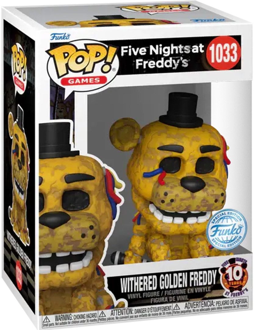 Pop! Five Nights at Freddys Withered Golden Freddy Vinyl Figure - Spel ...